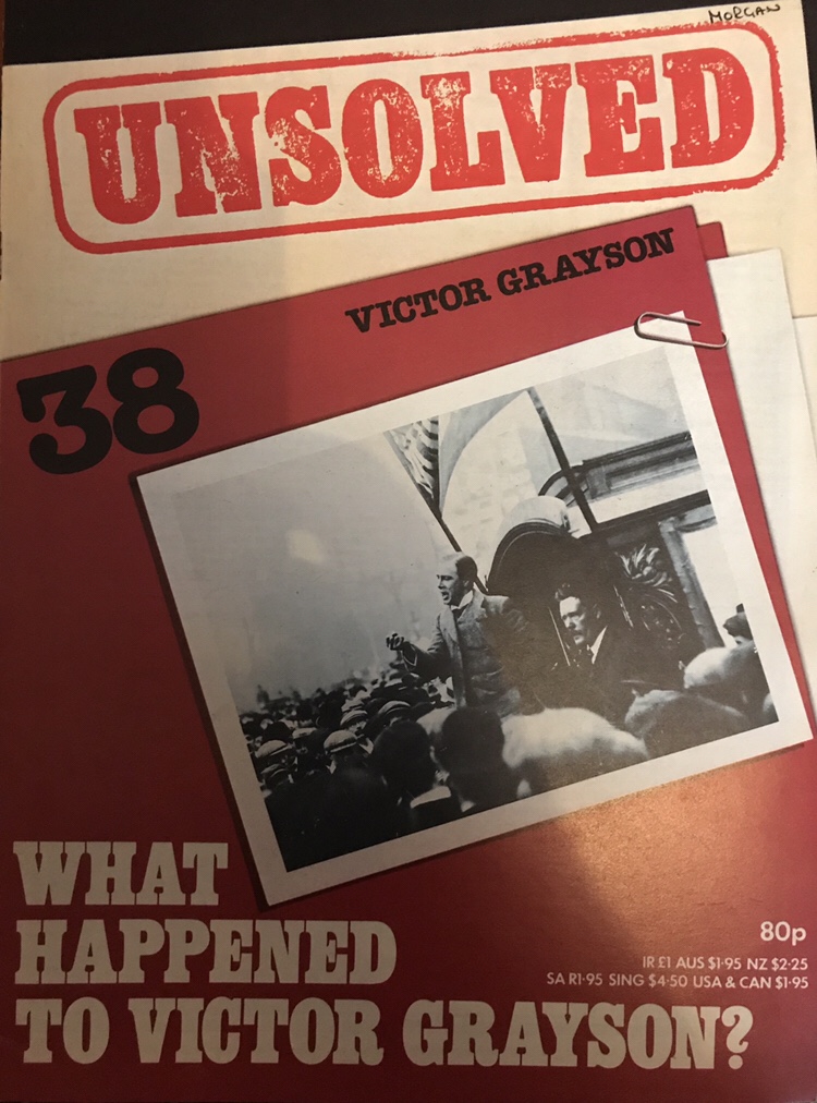Unsolved Magazine – Victor Grayson